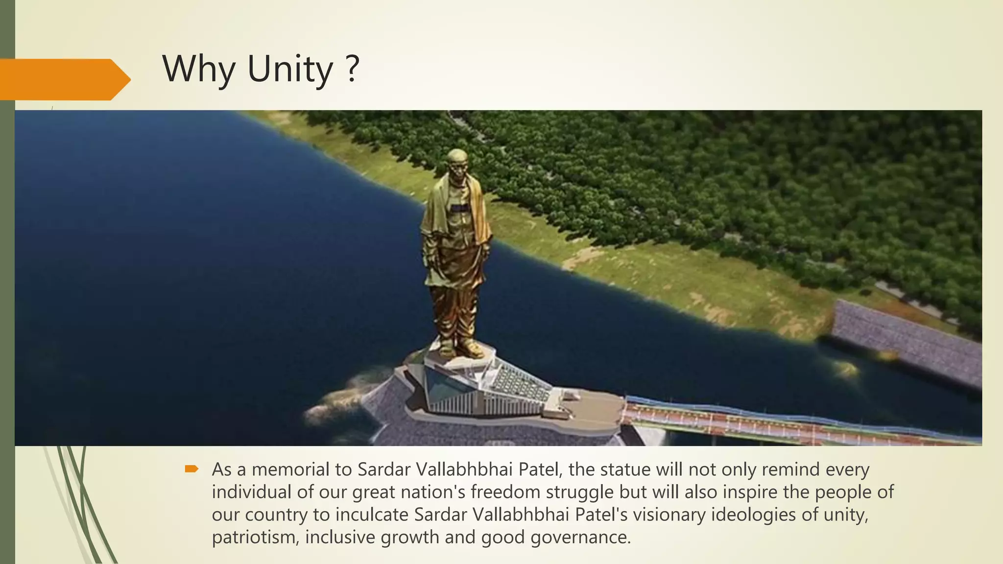 Statue of unity | PPTX | Hinduism | Religion & Spirituality