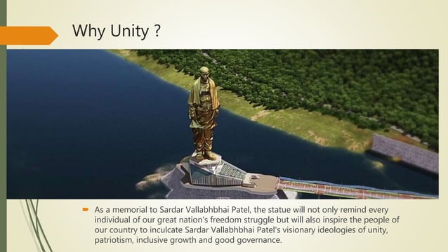 Statue of unity | PPTX | Hinduism | Religion & Spirituality