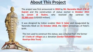 Statue of unity | PPTX