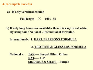 stature.ppt | Skin and Dermatology | Diseases and Conditions