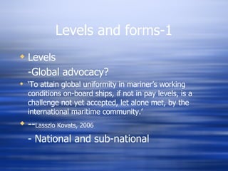 Status Of Seafarers’ Advocacy Work And Levels Roli Talampas | PPT