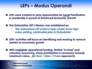 Status and Challenges for LEPs - 18 months on. | PPTX