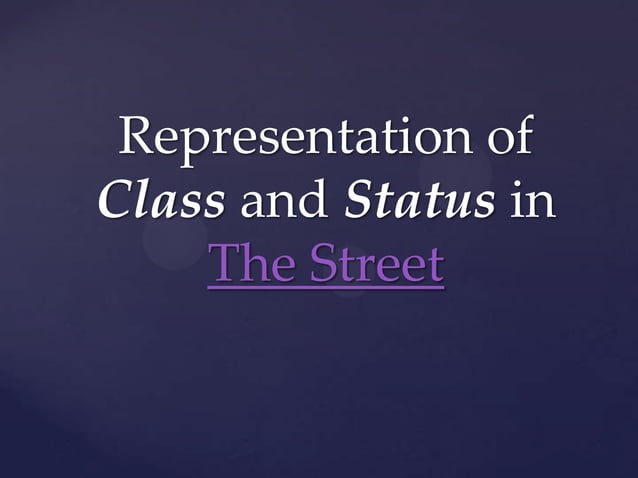 Status and class representation | PPT