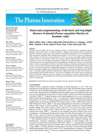Status and symptomatology of die-back and twig blight,wendu.pdf