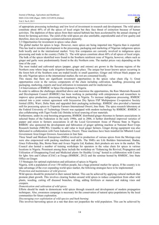 Status assessment of spice resources in nigeria | PDF