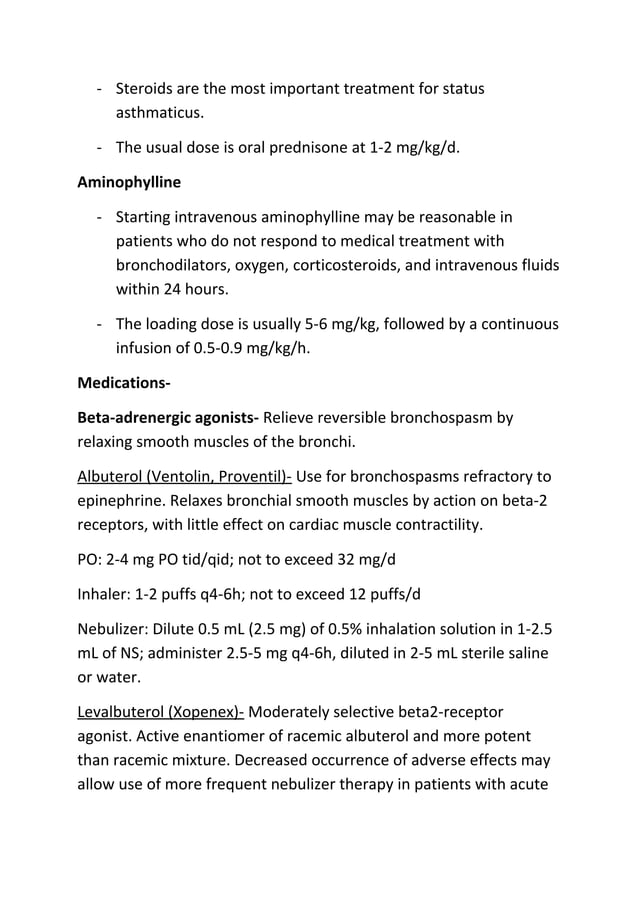 Status asthmaticus | DOC | Lung and Respiratory Health | Diseases and ...