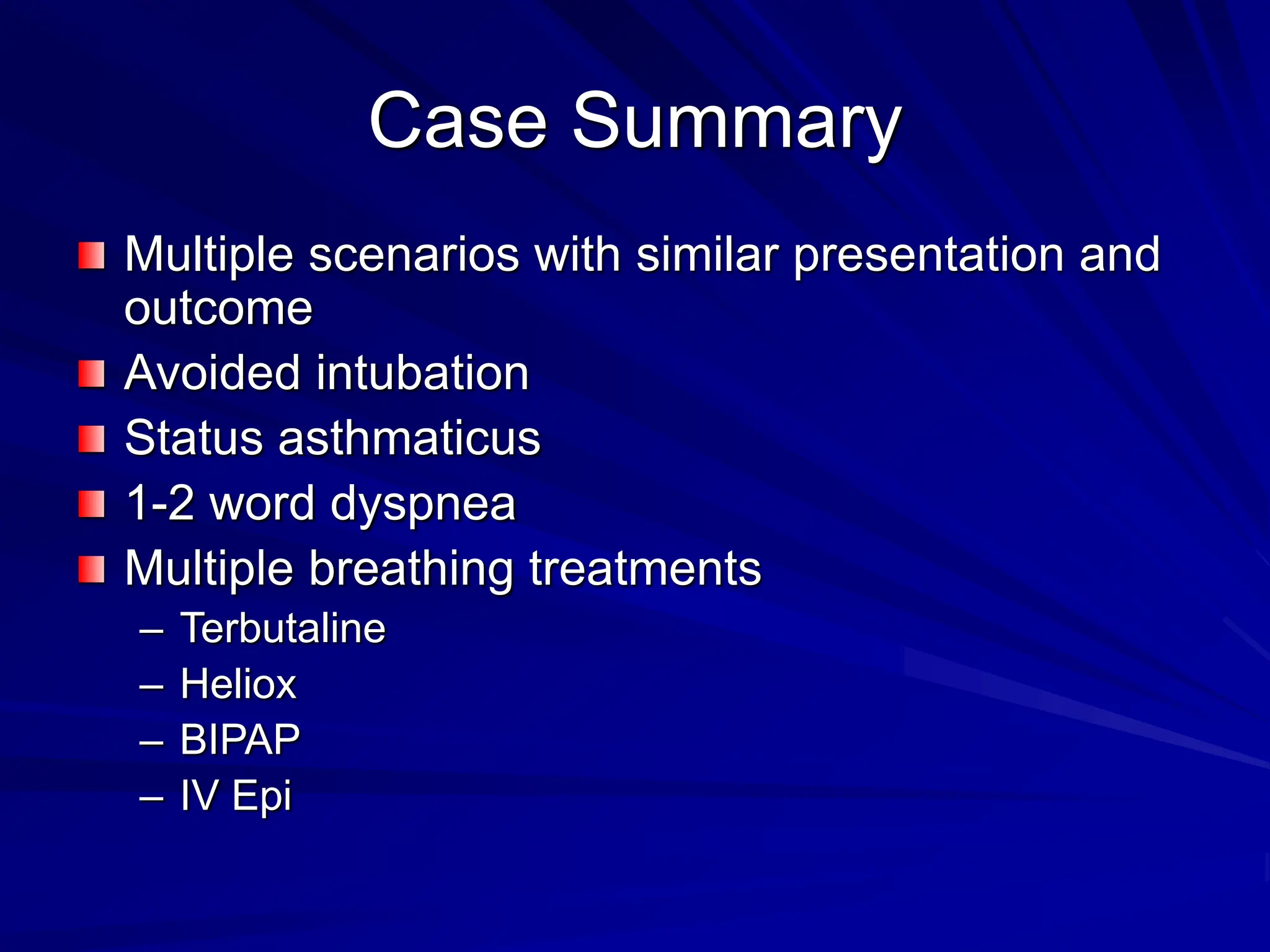 Acute management of STATUS ASTHMATICUS.This PPT deals with management ...