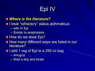 Acute management of STATUS ASTHMATICUS.This PPT deals with management ...