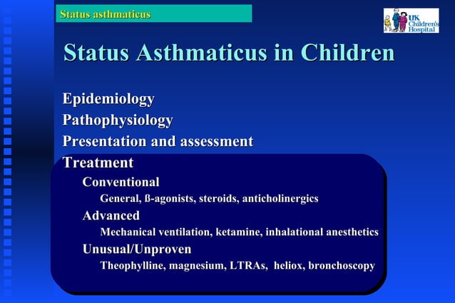 Status Asthmaticus In Children | PPT