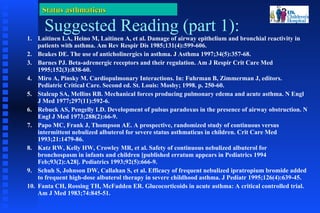 Status Asthmaticus In Children | PPT