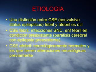 Status Convulsivo En El NiñO | PPT