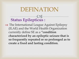 Status epilapticus | PPT
