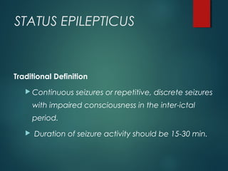 Status epilepticus | PPT