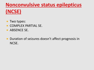 NEW GUIDELINES FOR Status epilepticus | PPTX