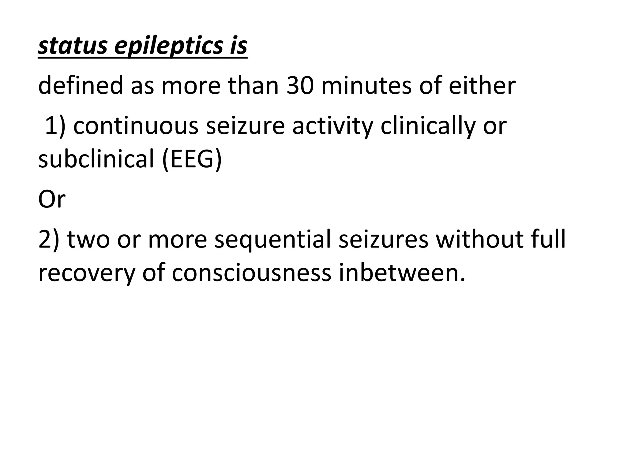 Status epilepticus | PPTX
