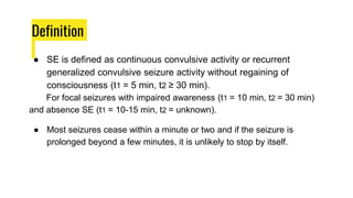 Status epilepticus | PPT