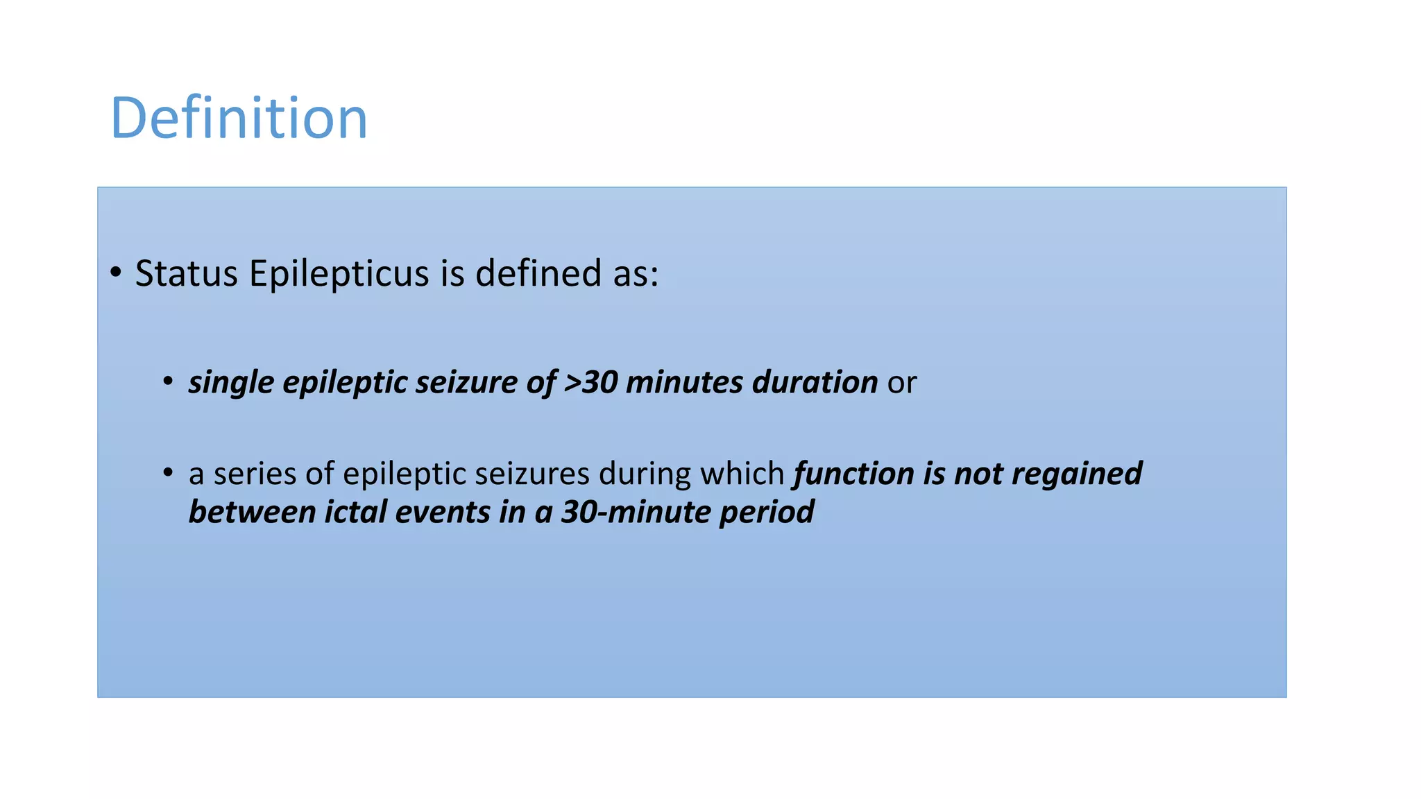 Status epilepticus | PPT