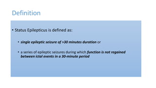 Status epilepticus | PPT