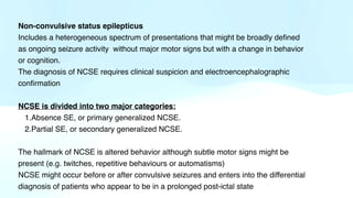 Status Epilepticus lecture of Pediatrics | PDF