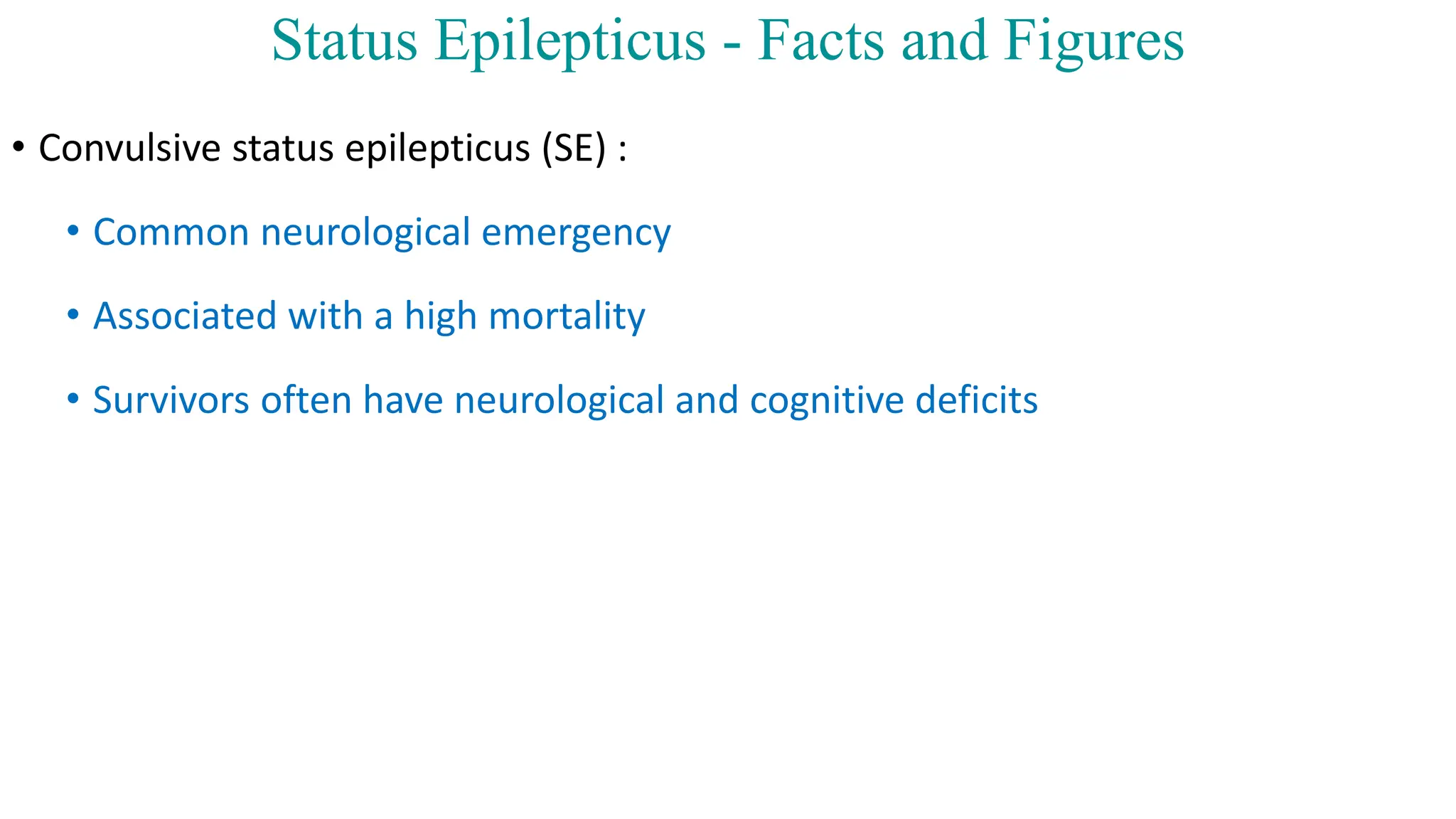 Status epilepticus-Definition and Pathophysiology | PPTX
