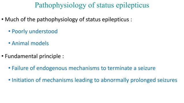 Status epilepticus-Definition and Pathophysiology | PPTX