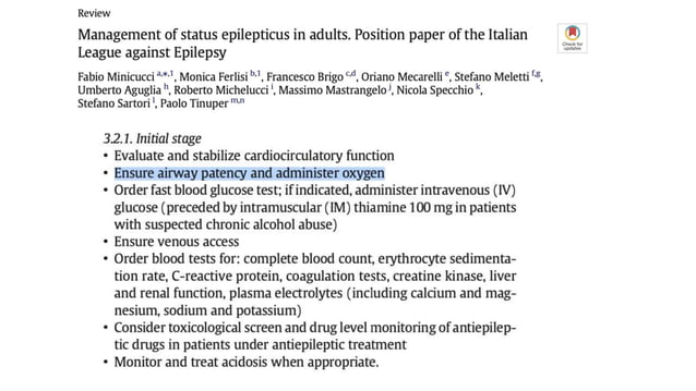 status epilepticus-management | PPTX