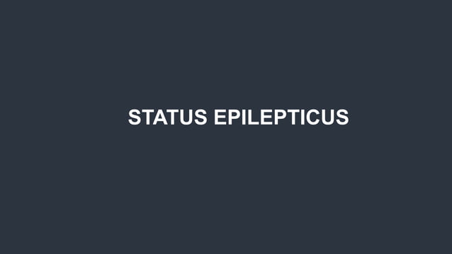 Management of Status epilepticus and Febrile convulsion | PPT