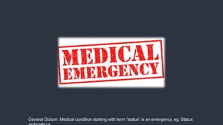 Management of Status epilepticus and Febrile convulsion | PPT