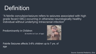 Management of Status epilepticus and Febrile convulsion | PPT