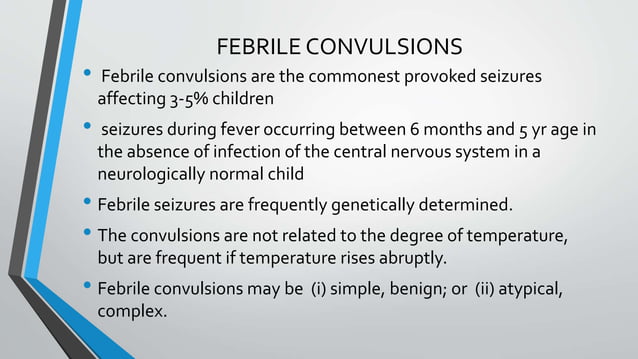Status epilepticus and febrile convulsions | PPT