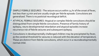 Status epilepticus and febrile convulsions | PPT