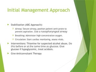 Status Epilepticus managment for the medical interns | PPTX