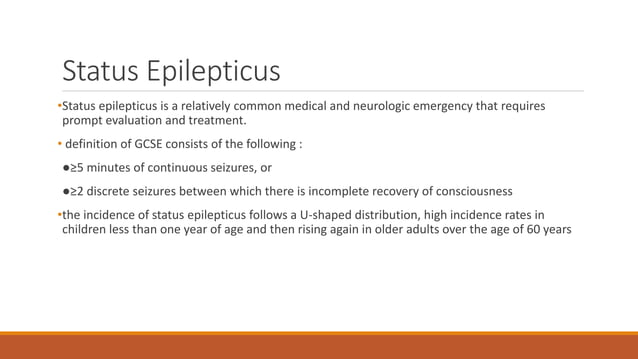 Status epilepticus. | PPTX | Brain and Nervous System Disorders ...