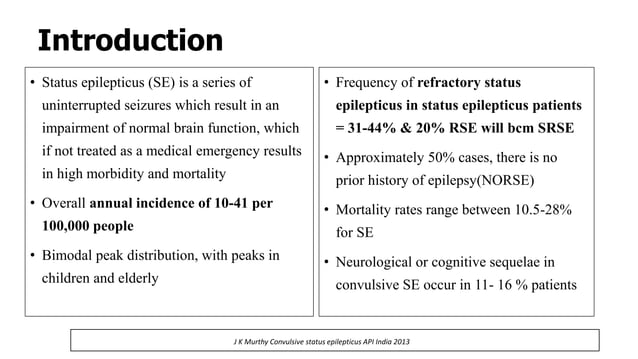 Status epilepticus and refractory status epilepticus | PPTX