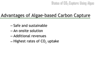 Status Of CO2 Capture Using Algae | PPT
