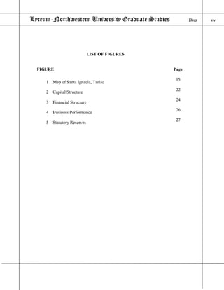 Status of Cooperatives in Santa Ignacia, Tarlac FY 2011: Basis for ...