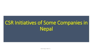 Corporate Social Responsibility(CSR) In Nepal Status | PDF