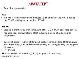Status of dmards in rheumatoid arthritis | PPTX | Bone and Joint ...
