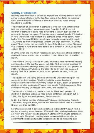 Status of Education in India by Mohit Rajput | PDF