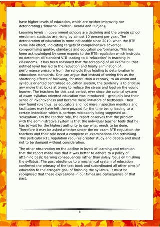 Status of Education in India by Mohit Rajput | PDF