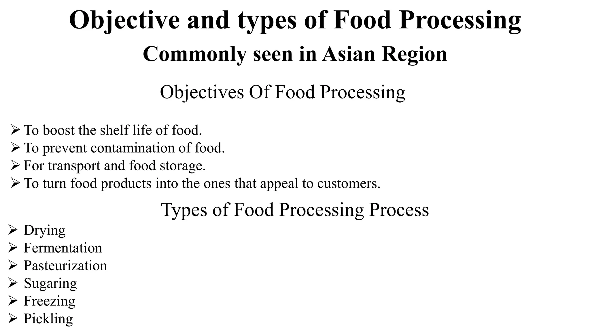Status of food processing in asian countries | PPTX
