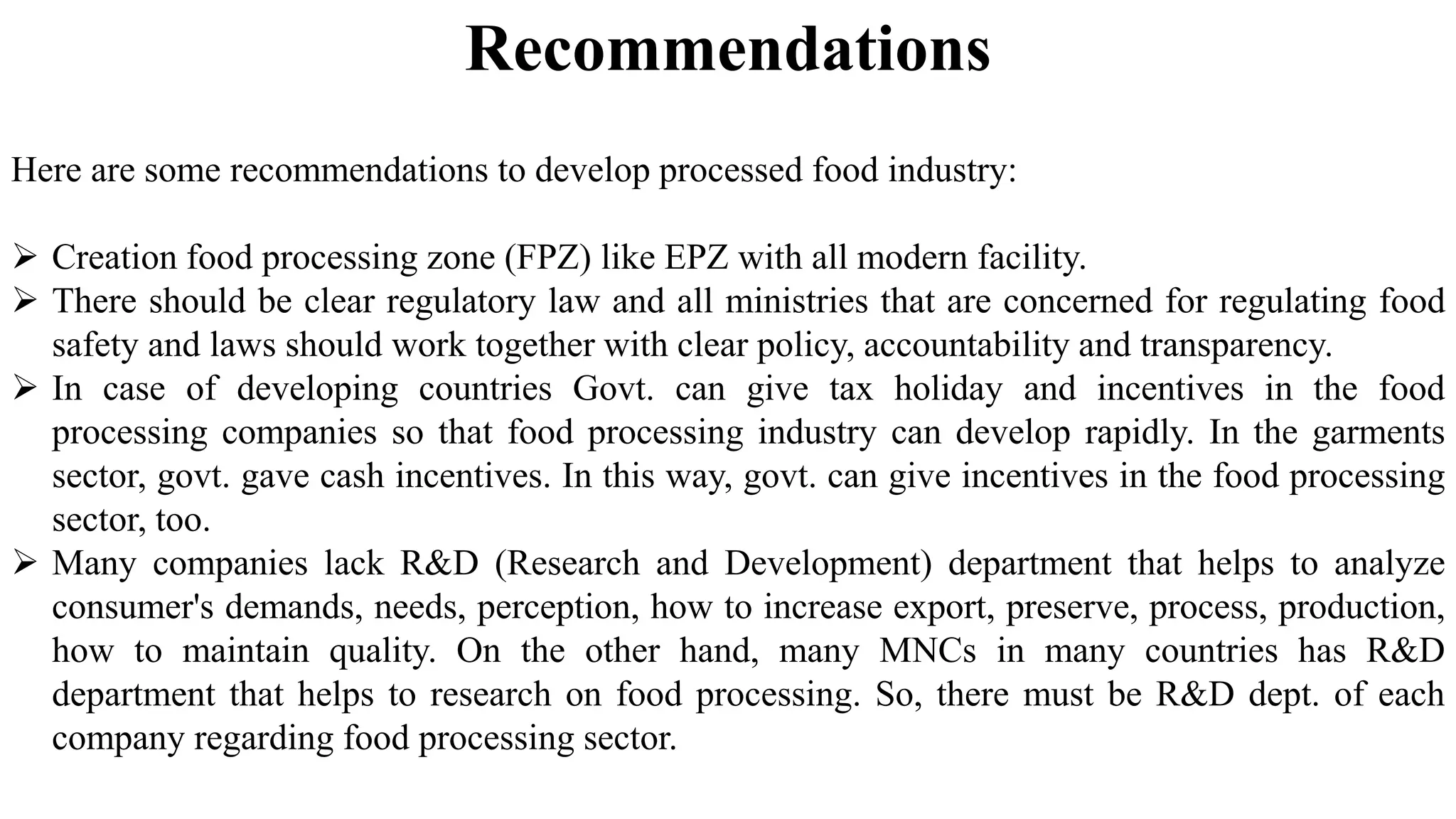 Status of food processing in asian countries | PPTX