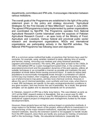 Status of ipm in Pakistan By Allah Dad Khan | PDF