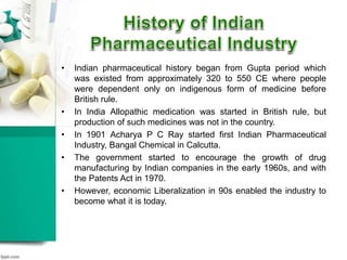 Status of pharmaceutical industry in india | PPTX