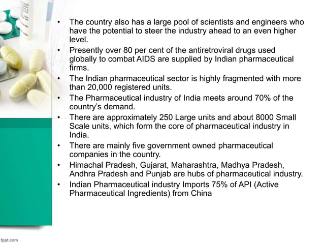 Status of pharmaceutical industry in india | PPTX