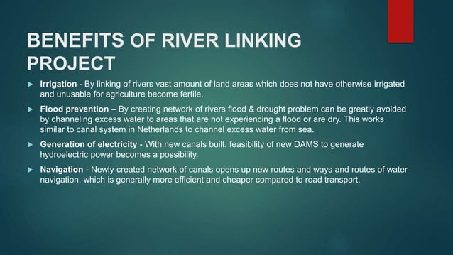 Status of river linking project in india | PPT
