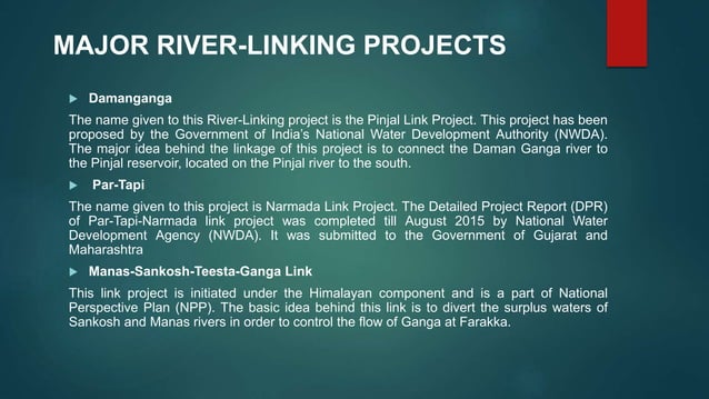 Status of river linking project in india | PPT
