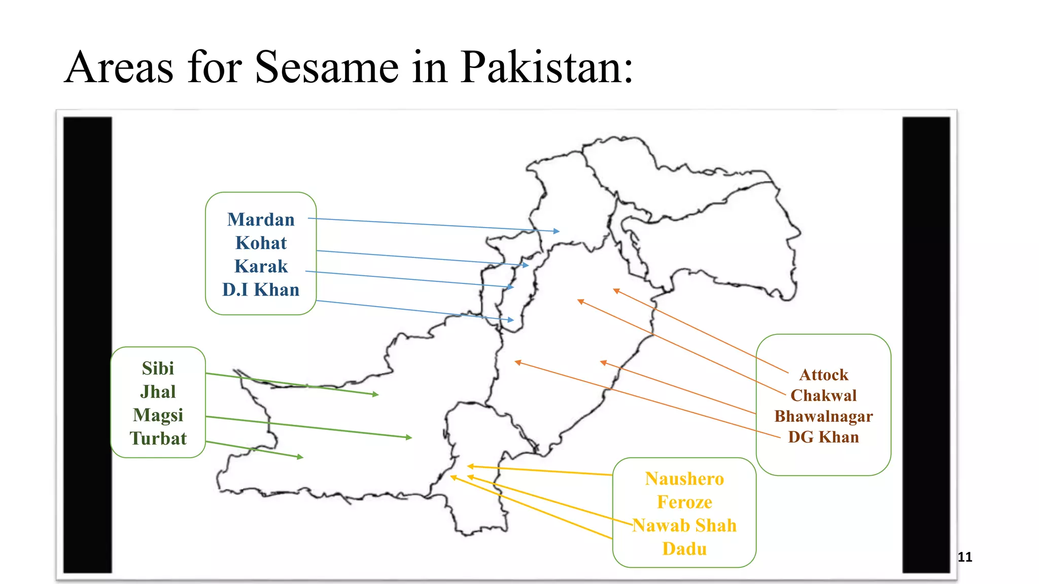 Current Status of Sesame Crop and factors affecting its yield in Pakistan | PPTX