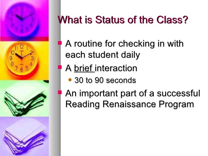 Status Of The Class