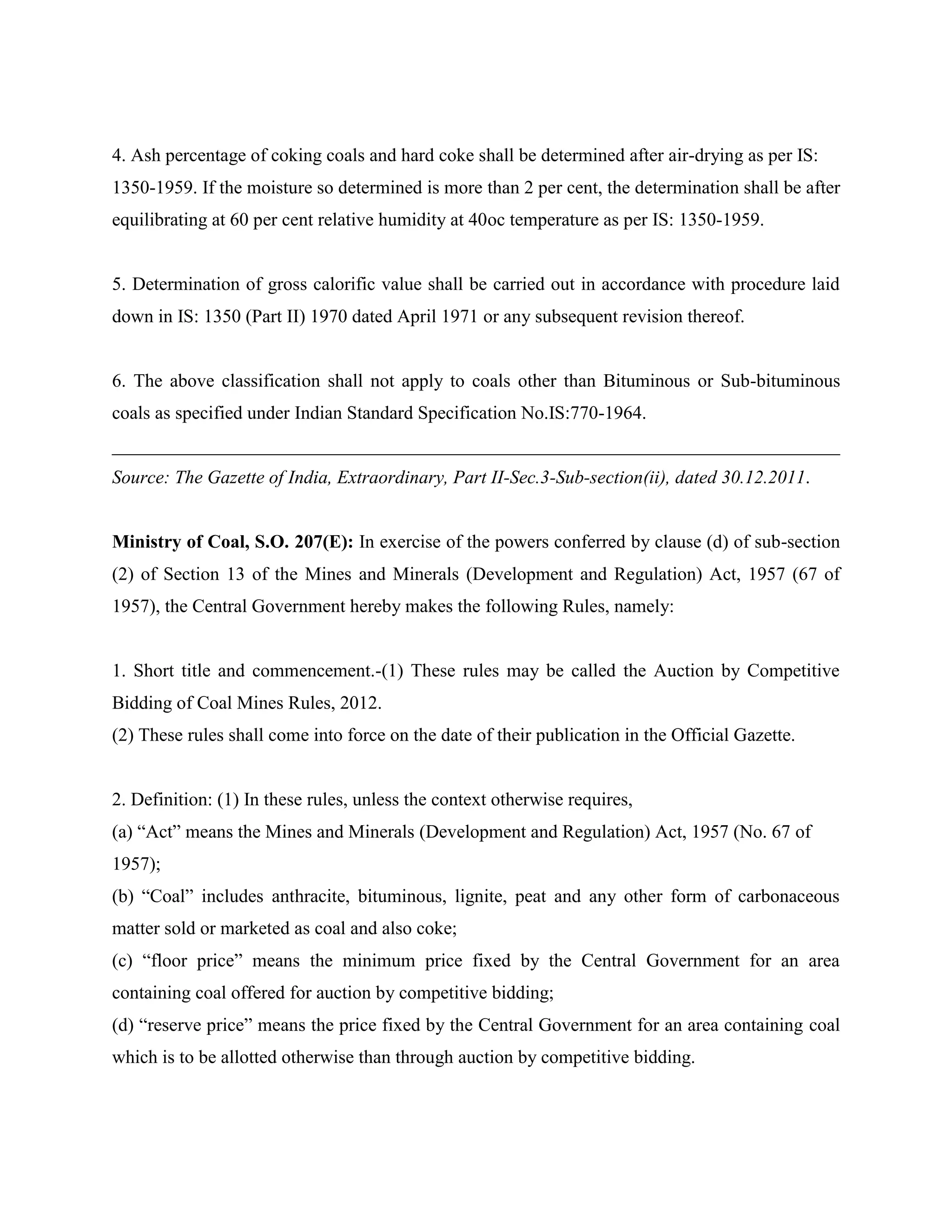 Status of the coal controller and its functions vis à-vis coal industry ...